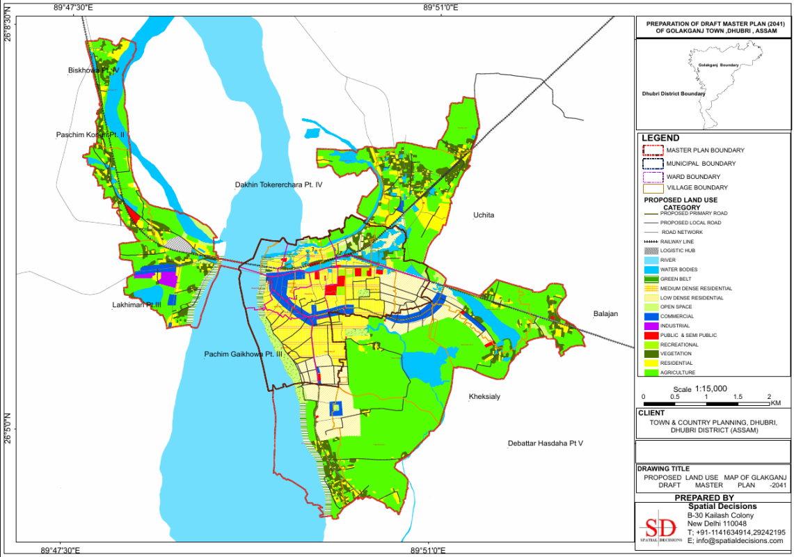Preparation of GIS Based Master Plan for Golakganj under Dhubri district, Assam – Spatial Decisions